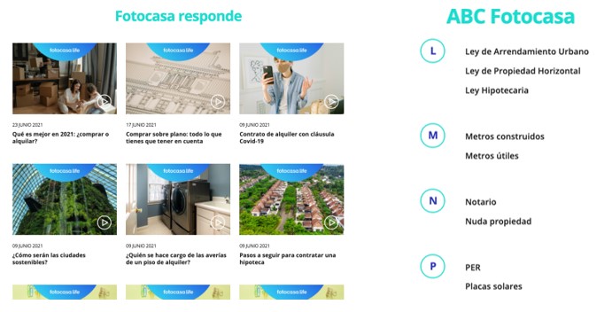 Fotocasa Life: nueva plataforma multimedia del sector - Fotocasa